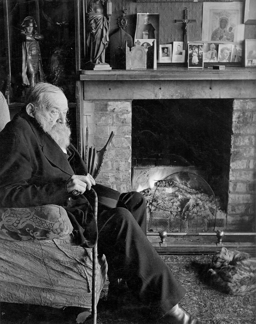Portrait of Hilaire Belloc, at his house, Kings Land, Shipley, West Sussex