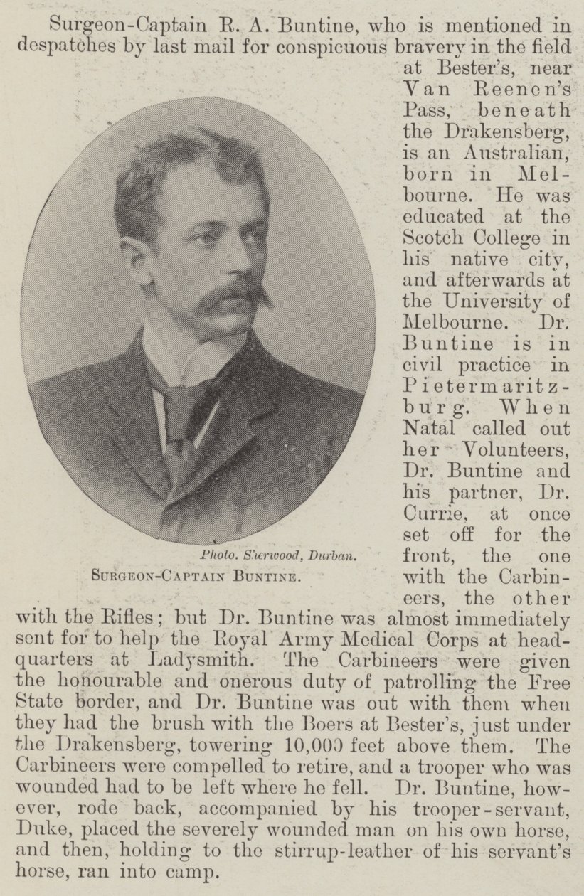 Surgeon-Captain Buntine by English Photographer