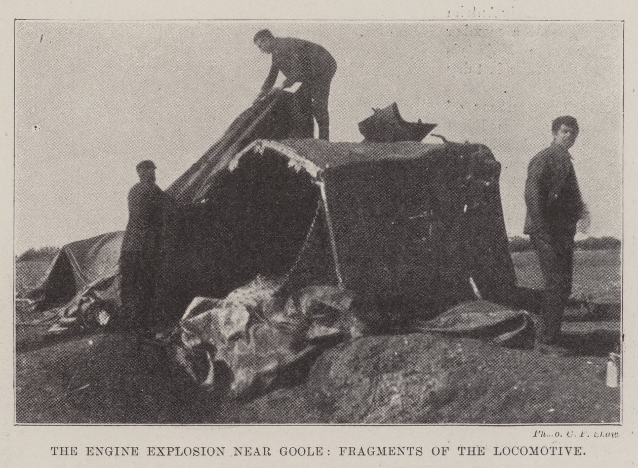 The Engine Explosion near Goole, Fragments of the Locomotive
