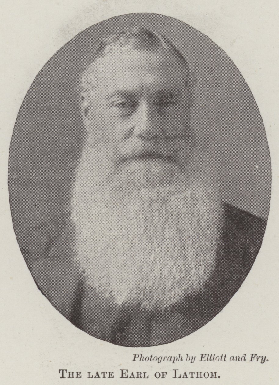 The late Earl of Lathom by English Photographer