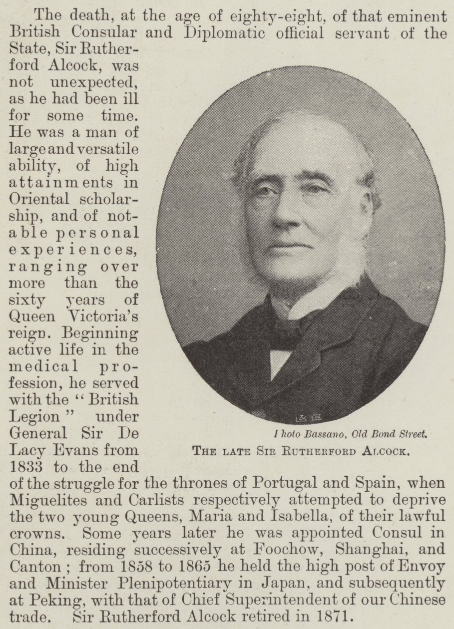 The Late Sir Rutherford Alcock by English Photographer