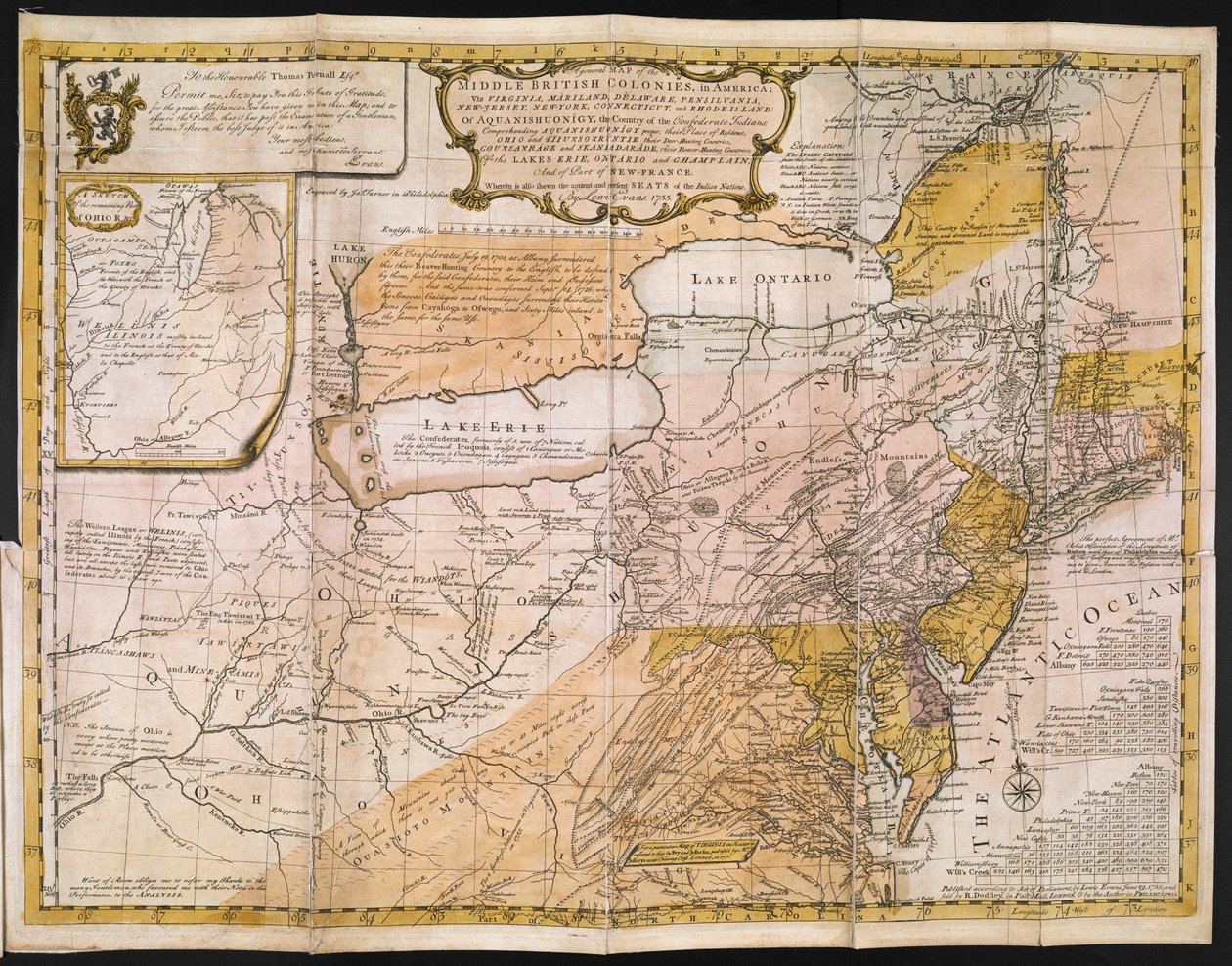 A General Map of the Middle British Colonies in America; viz. Virginia ...