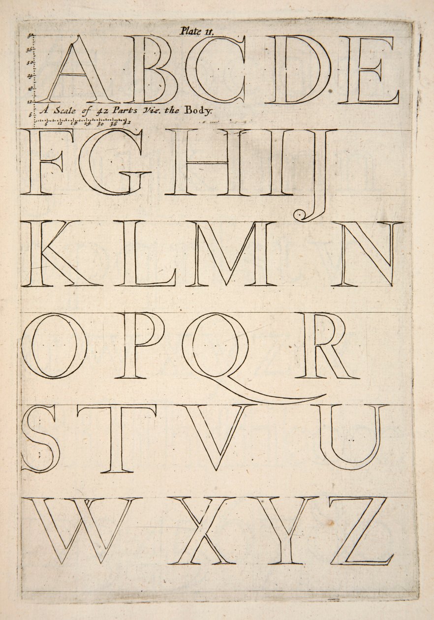 Alphabet Specimen Sheet by English School: Fine art print
