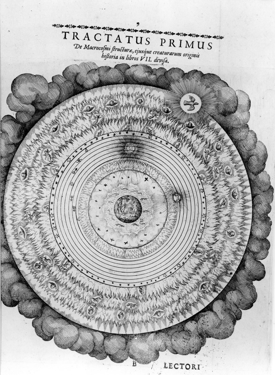 Construction of the Cosmos, from Robert Fludd's 'Utriusque Cosmi Historia'