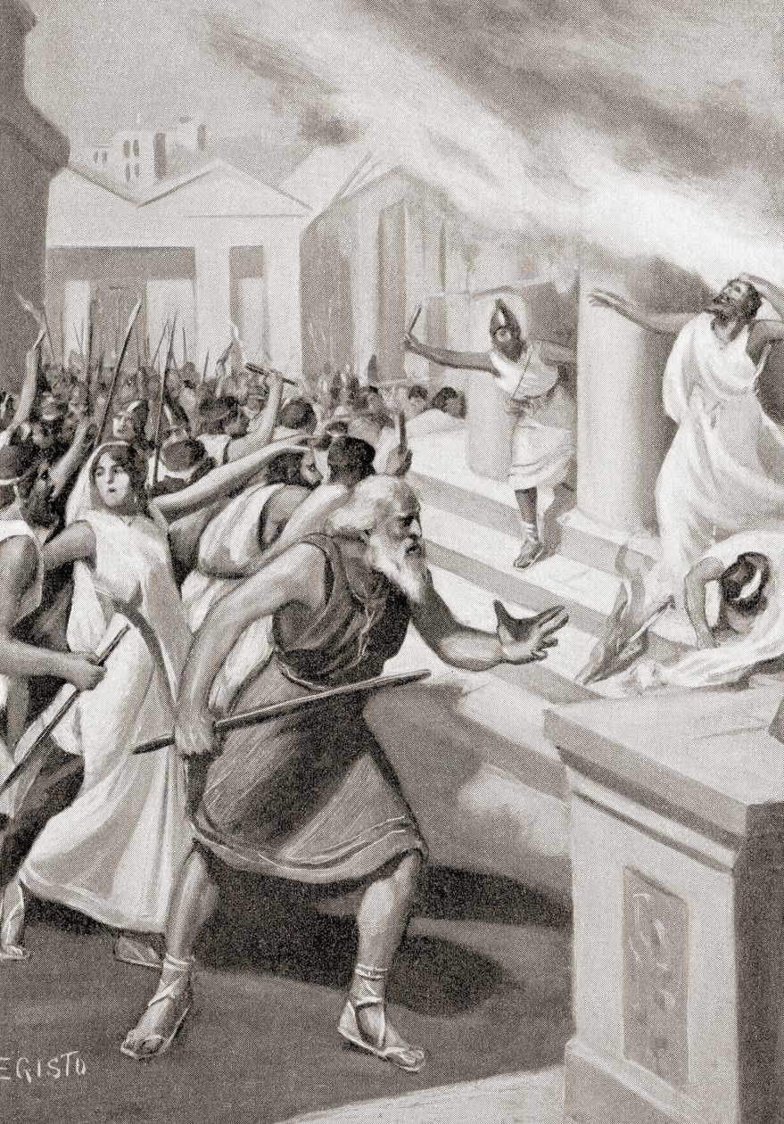 Cylon of Croton Leading a Revolt Against the Pythagoreans, c.509 BC ...