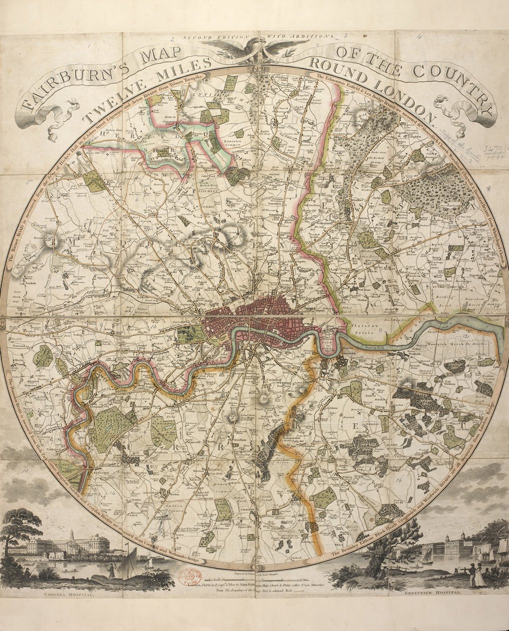 Fairburn's Map of the Country twelve miles round London