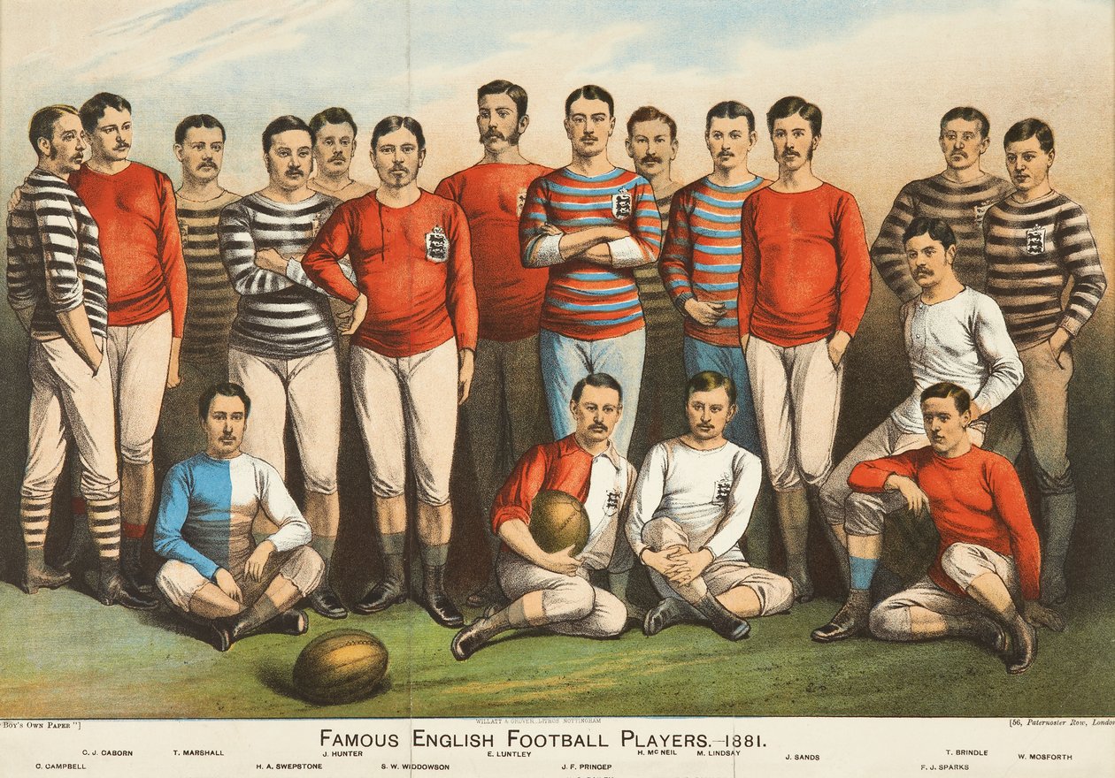 Famous English Football Players of 1881, from Boys Own