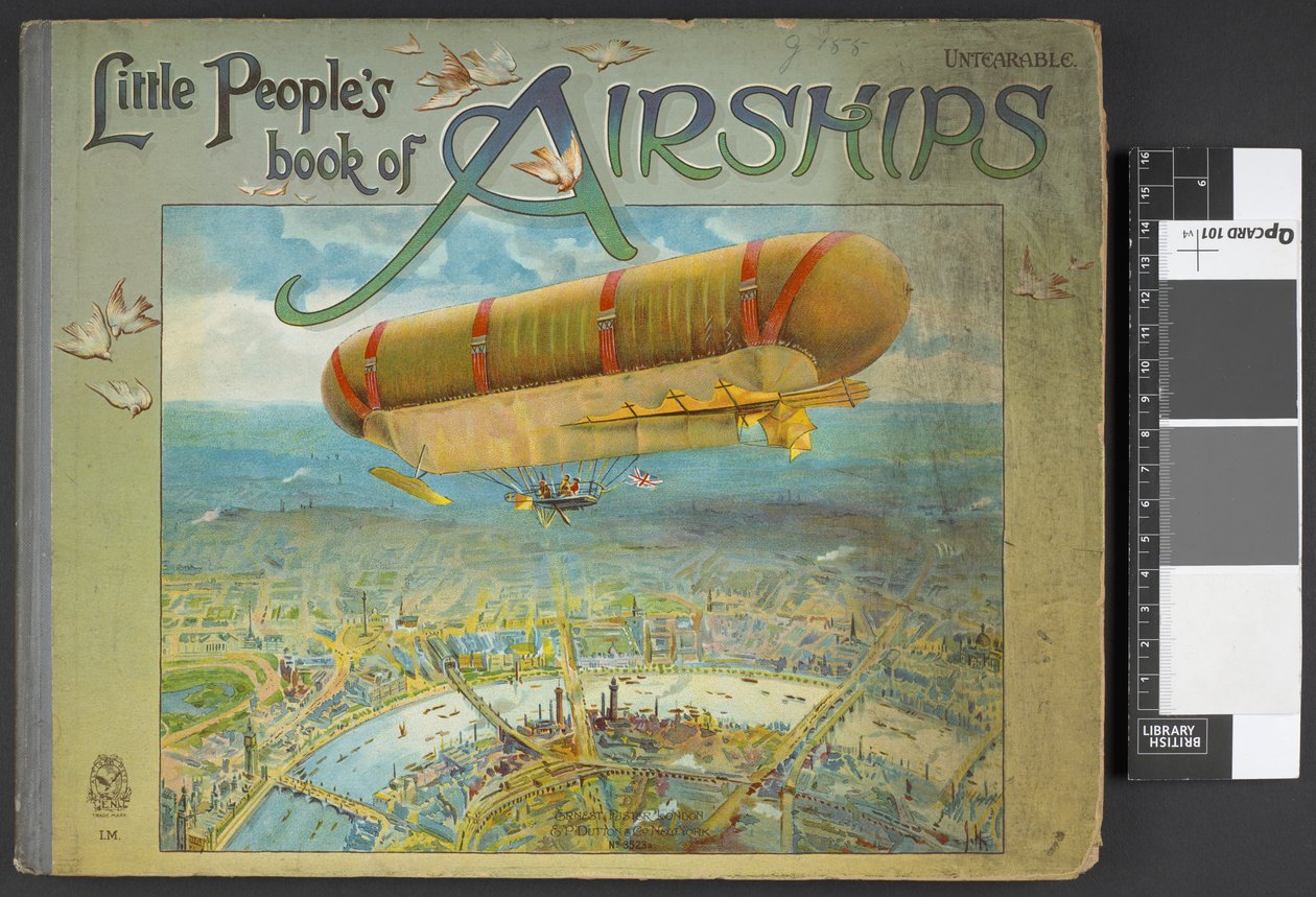 Front Cover Showing an Airship by English School