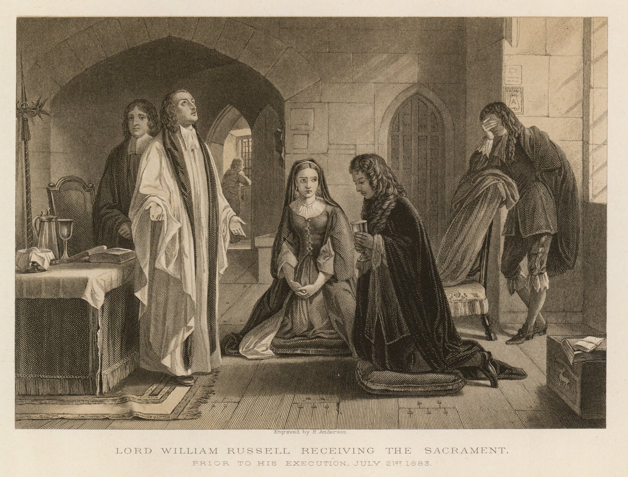 Lord William Russell Receiving the Sacrament Prior to His Execution, 21 ...