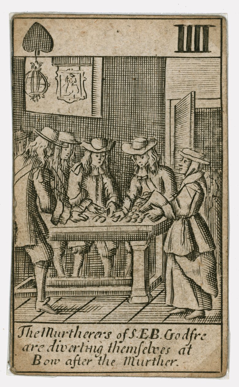 Popish Plot Playing Card by English School: Fine art print