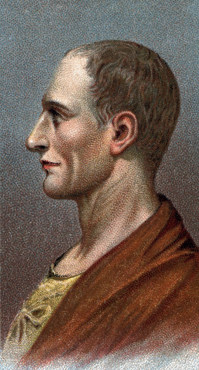 Portrait of Julius Caesar - From Series 'Leaders of Men' - Chromolithography - English School ...