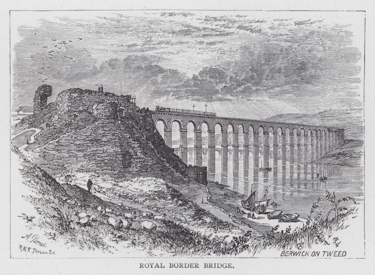 Royal Border Bridge by English School: Buy fine art print