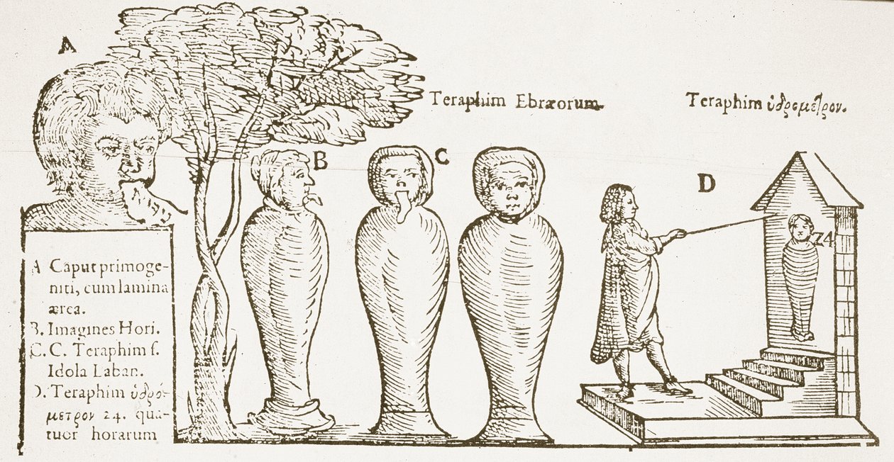 Teraphim, copy of a 17th century illustration, used in a History of ...