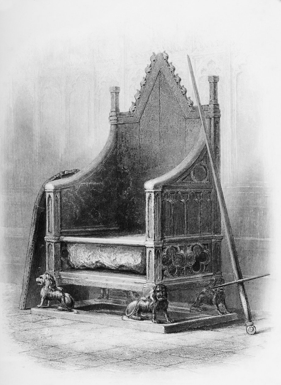 The Coronation Chair at Westminster Abbey by English School