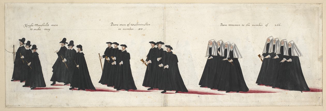 The funeral procession of Queen Elizabeth I to Westminster Abbey, 28th ...