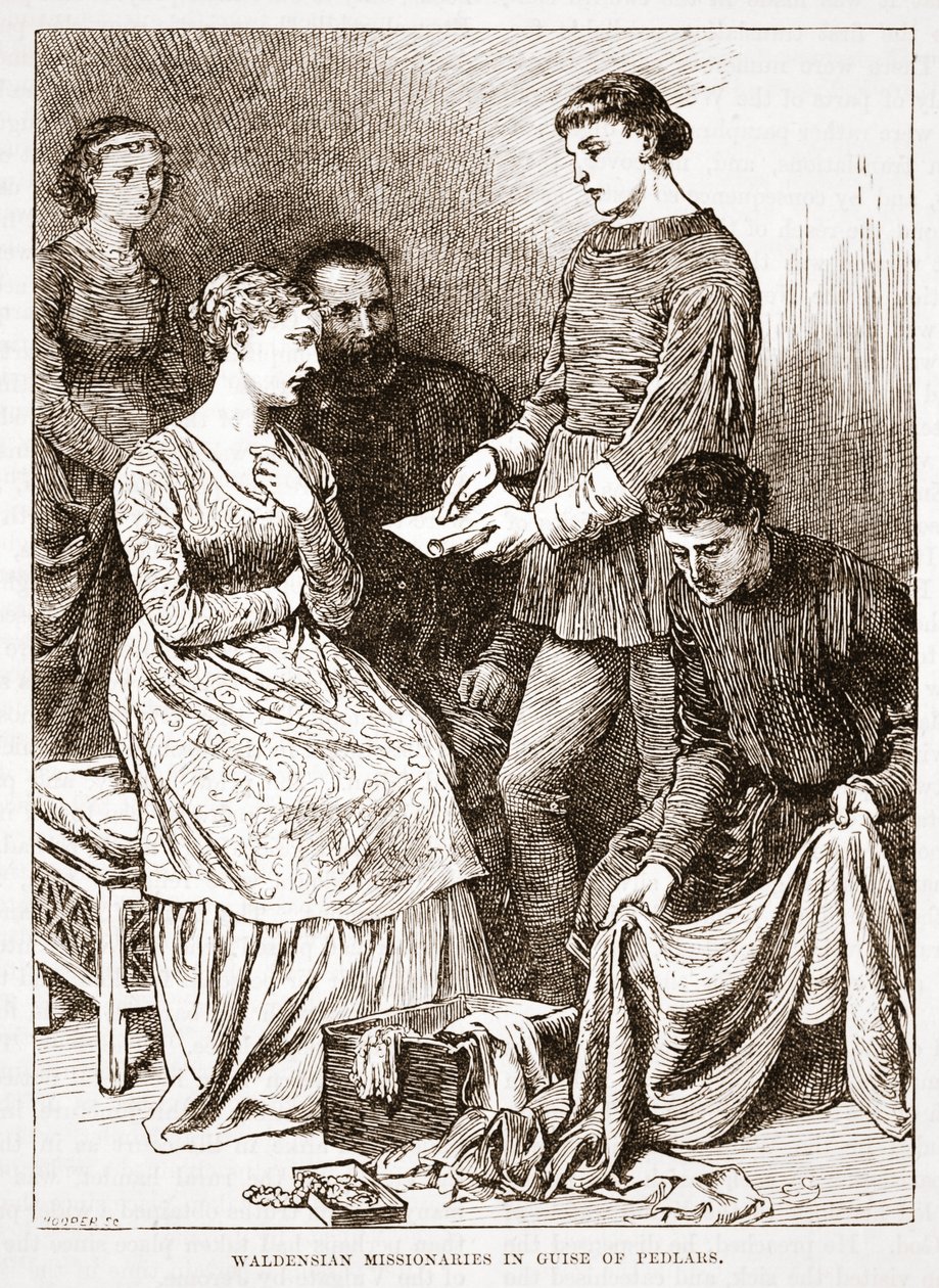 Waldensian missionaries in guise of Pedlars, illustration from The ...