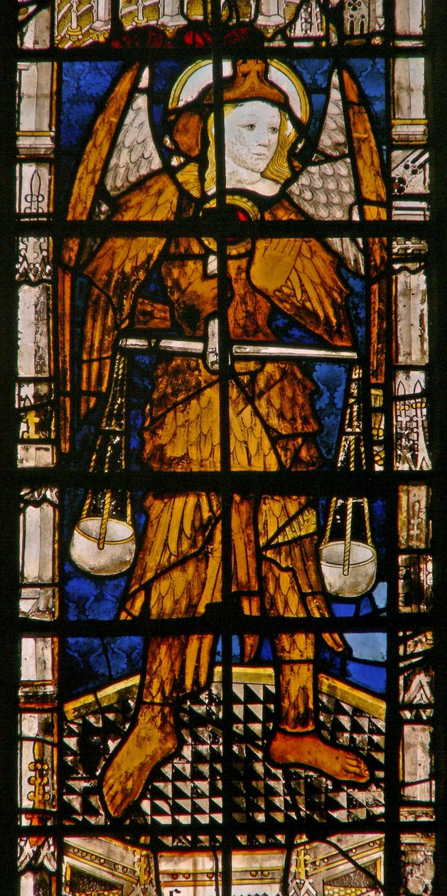 Window depicting a Throne from the angelic Hierarchy