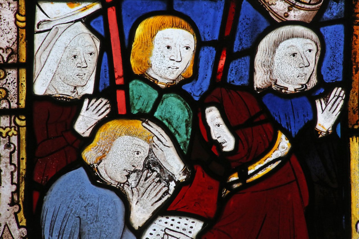 Window depicting the Seven Sacraments: Penitence