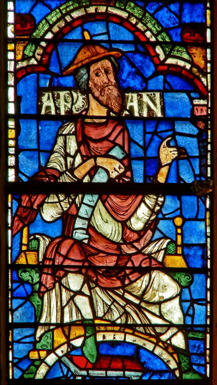 Window depicting a genealogical figure: Aram