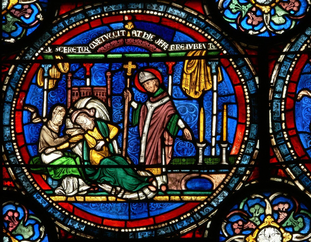 Window n4 depicting a scene from a St Thomas Becket Miracle window ...