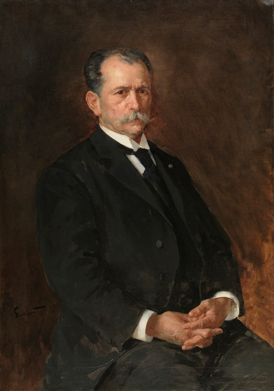 Portrait of Enrique Simonet Baca's Father by Enrique Simonet