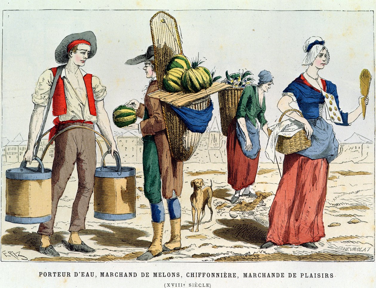 Water Carrier; Melon Seller, Rag-and-Bone Woman and Confectionery ...