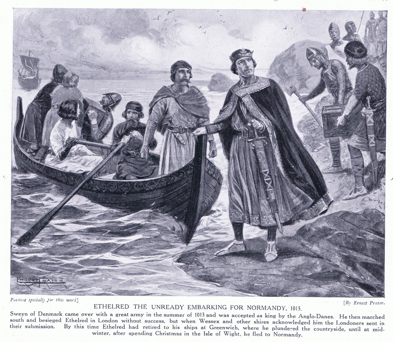 Ethelred the Unready embarking for Normandy AD1013