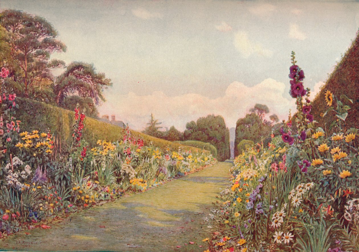 The Long Border, Holme Lacy by Ernest Arthur Rowe