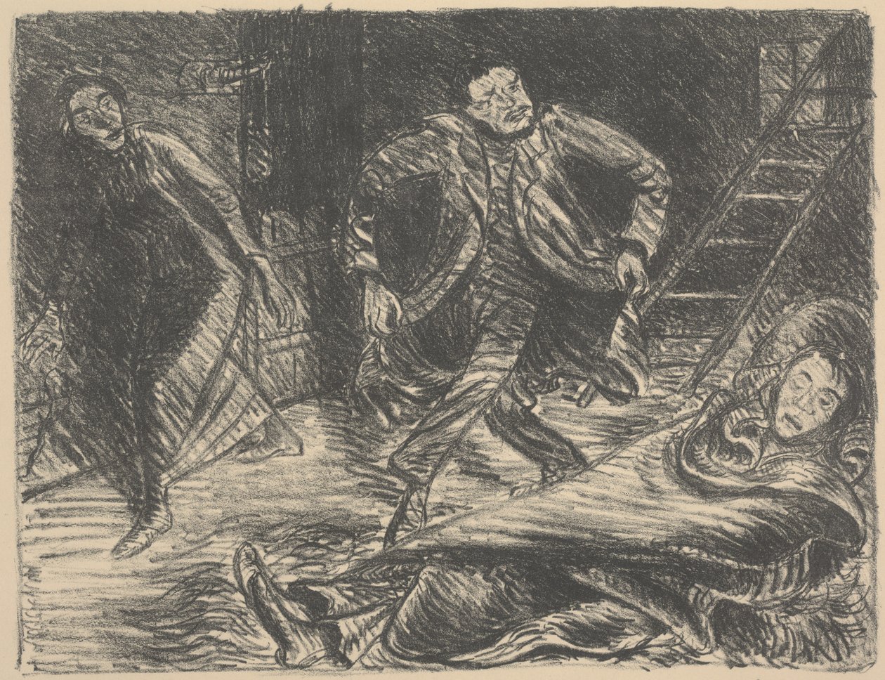 Desperate Dance, illustration for the play 'Der Arme Vetter'