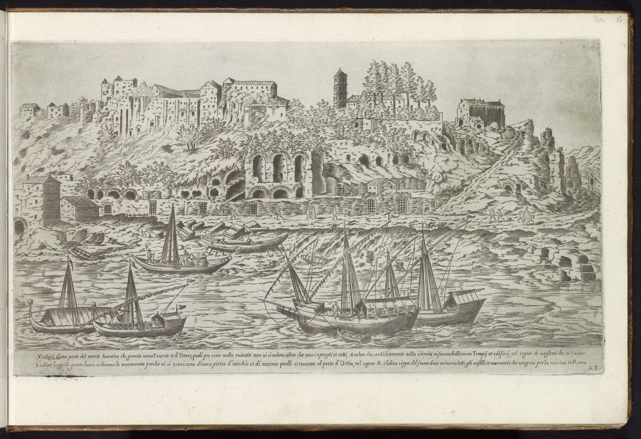 Aventine along the Tiber in Rome (Bouwwerken uit de oudheid)