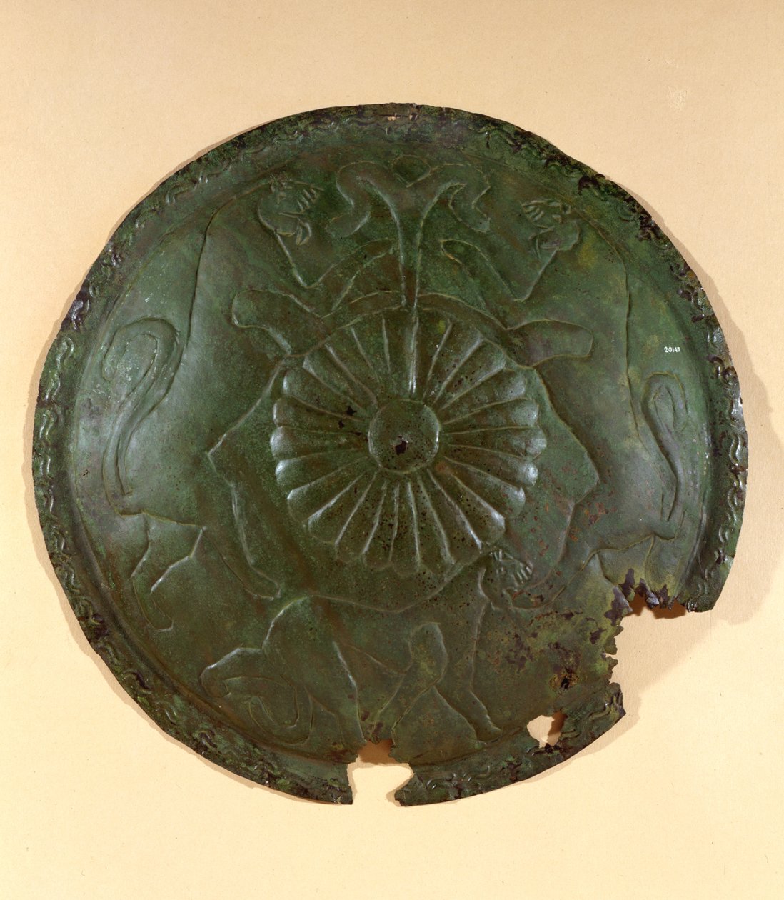 Disc with embossed decorations from Cerveteri, Italy