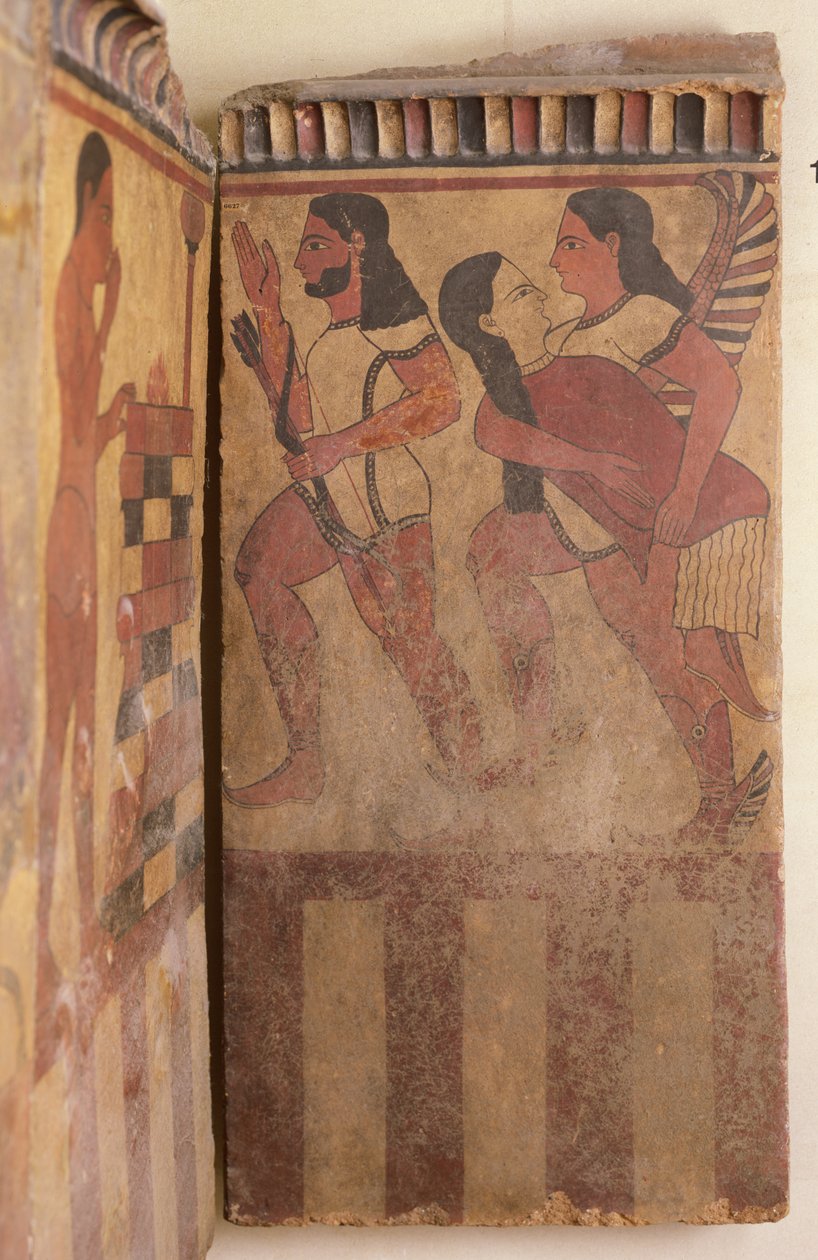 The Campana Plaque, A Winged Genie Carries Off a Woman Accompanied by ...