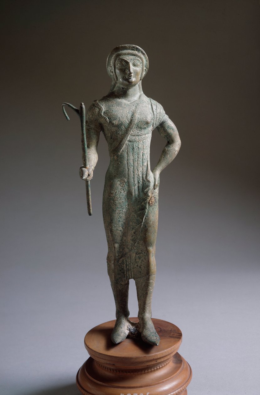 Etruscan civilization: offeror figure, bronze sculpture, 480 BC, from ...