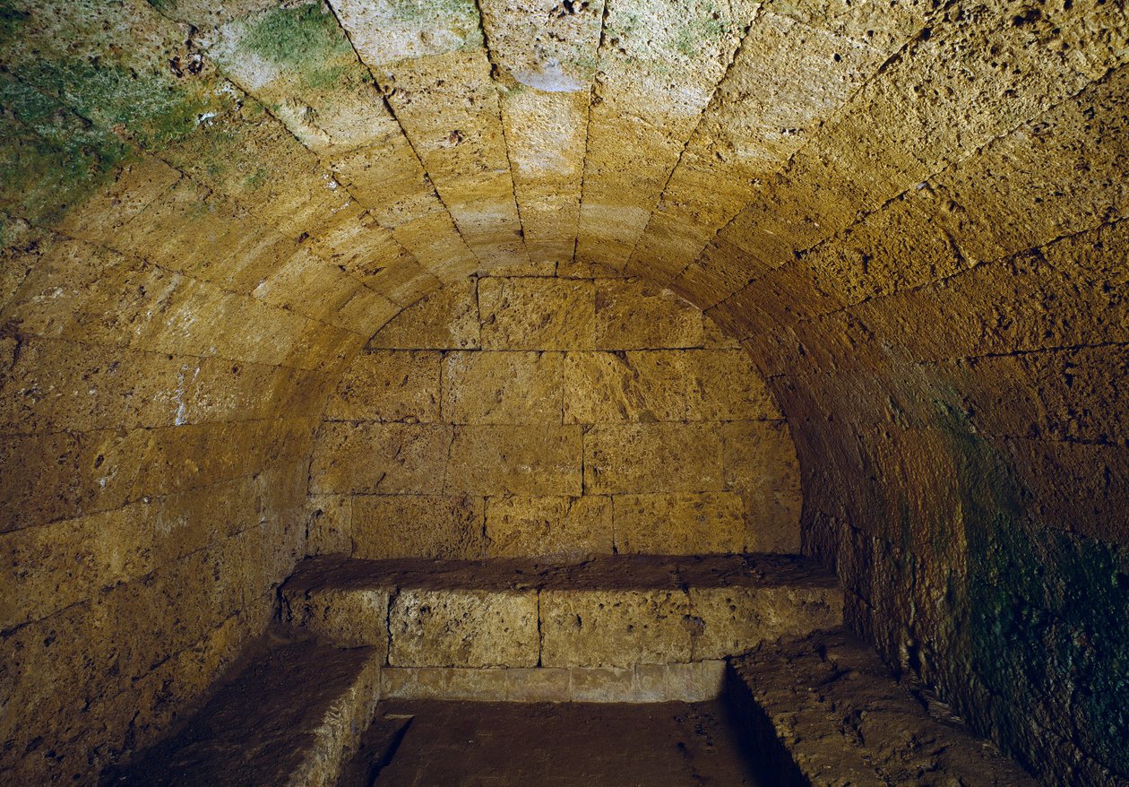 Etruscan civilization: view of the tomb del Gran Duca, end of the 3rd ...