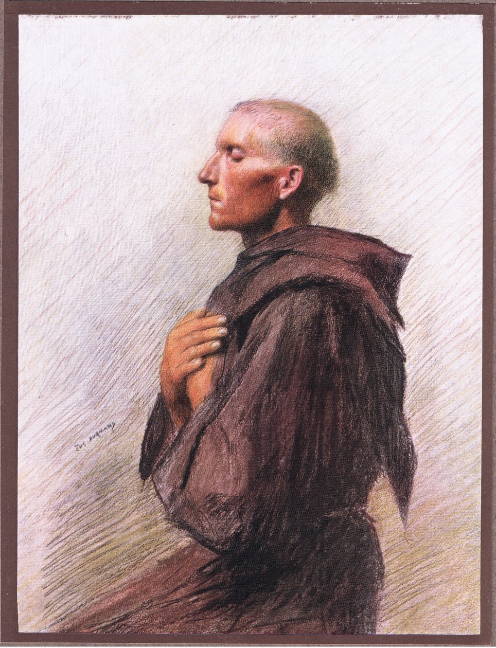 Friar Burnard of Quintavelle by Eugene Burnand