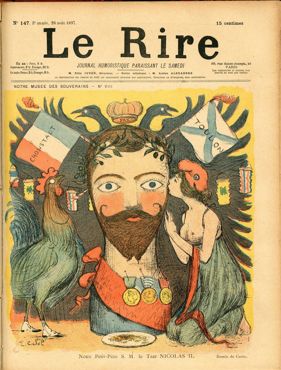 Cover of Le Lire, Satirical in Colors by Eugene Cadel