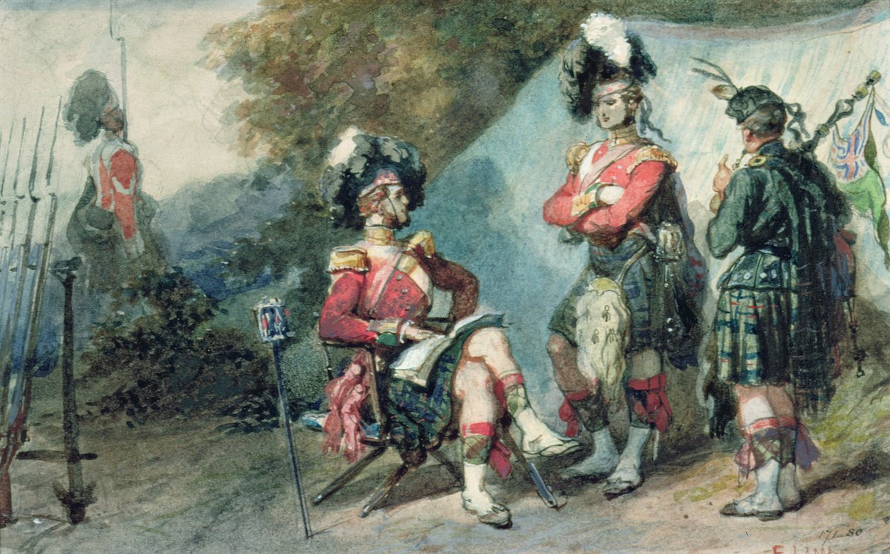 Officers of the 79th Highlanders at Chobham Camp