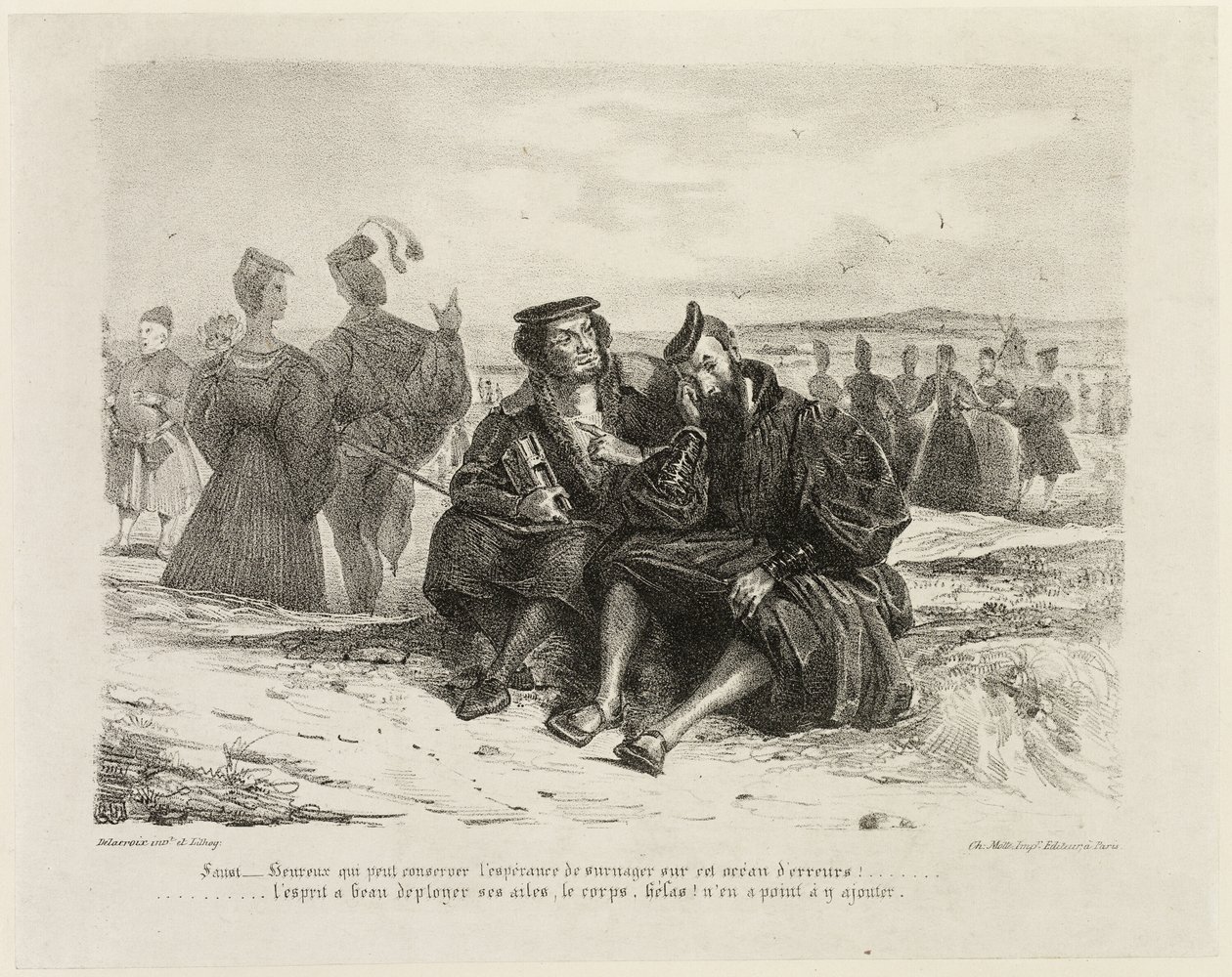 Faust and Wagner by Eugène Delacroix: Buy fine art print