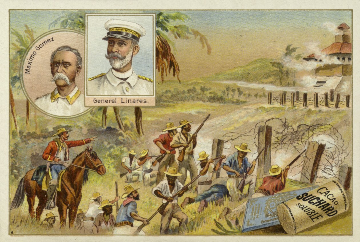 Maximo Gomez, Cuban military commander and Arsenio Linares, Spanish ...