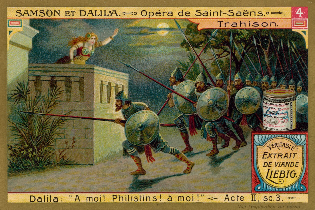 The Philistines Attack Aided by Dalila by European School