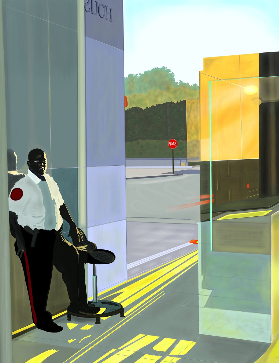 Security Guard, Kennedy Center, Washington DC by Evan Sklar