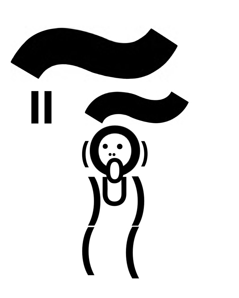 The Scream Remade with Type by Evan Sklar: Fine art print