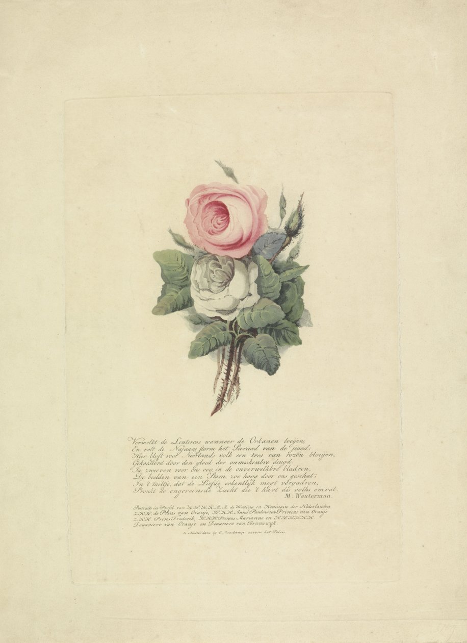 Roses with Silhouettes of the Royal Family, 1816