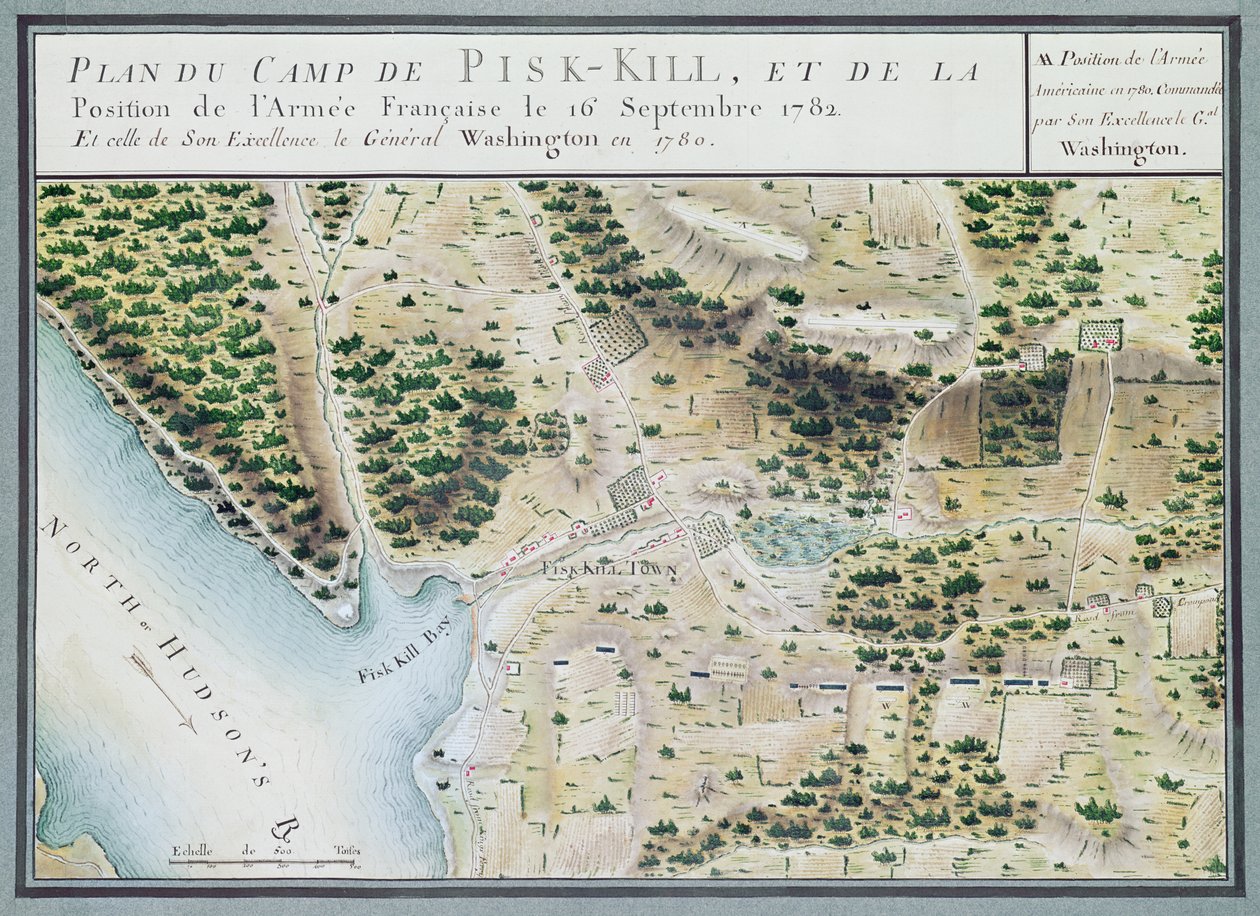 Map of Fisk-Kill and the Position of the French Army
