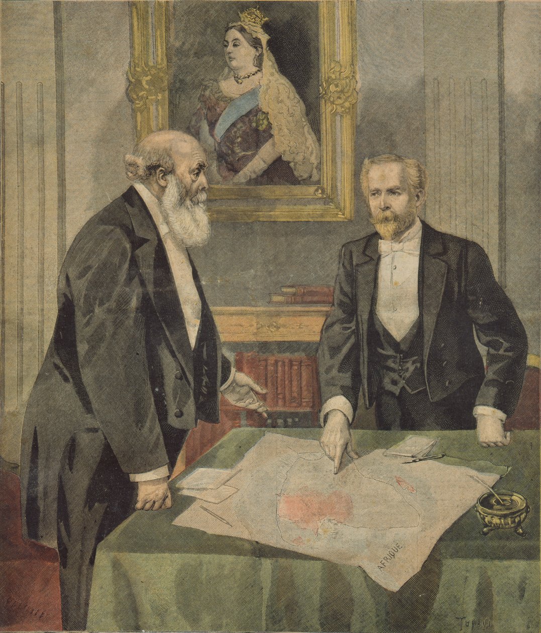 Anglo-French Convention signed in London by Paul Cambon and Lord ...