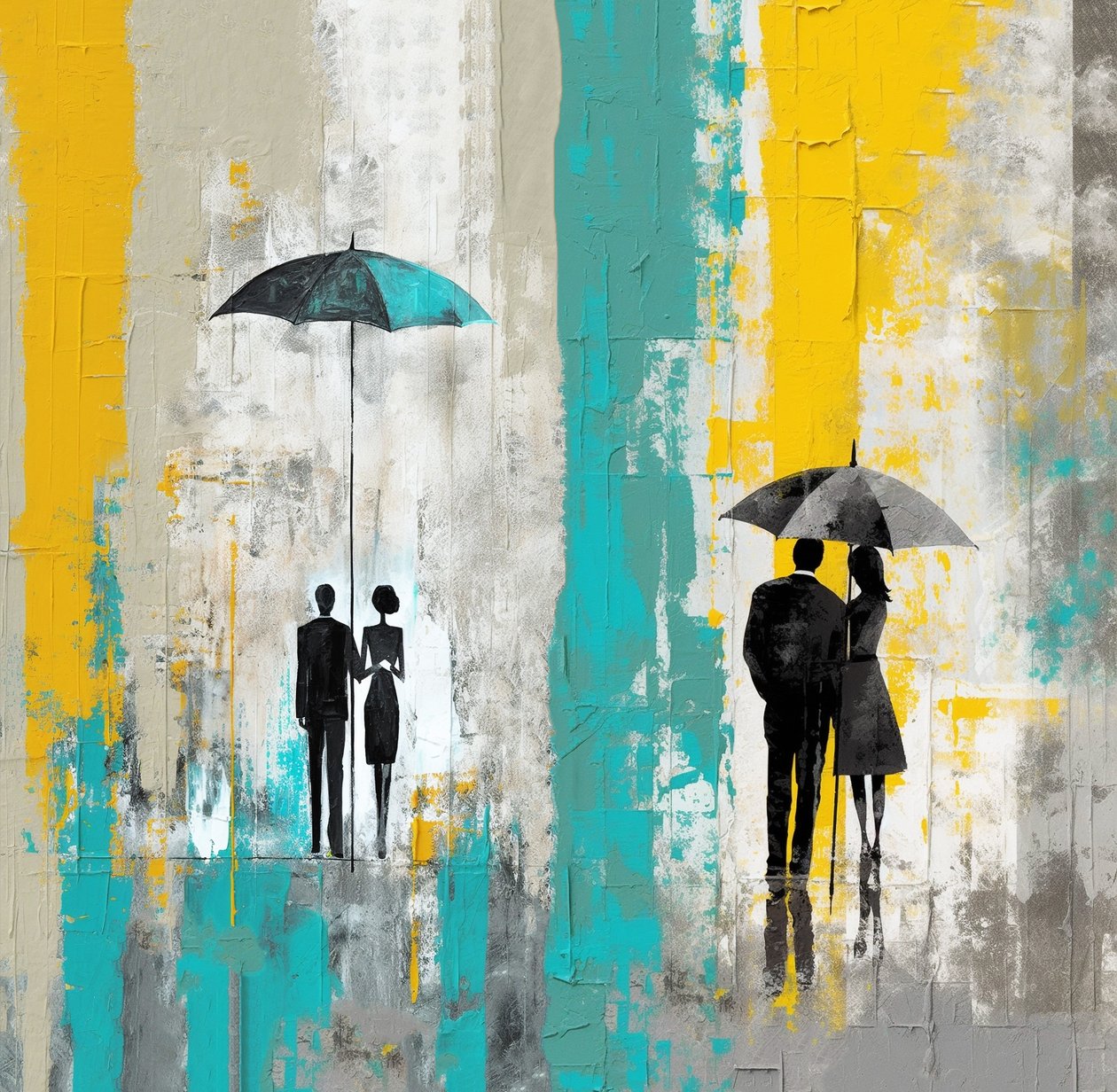 Paintings Of Lovers In The Rain