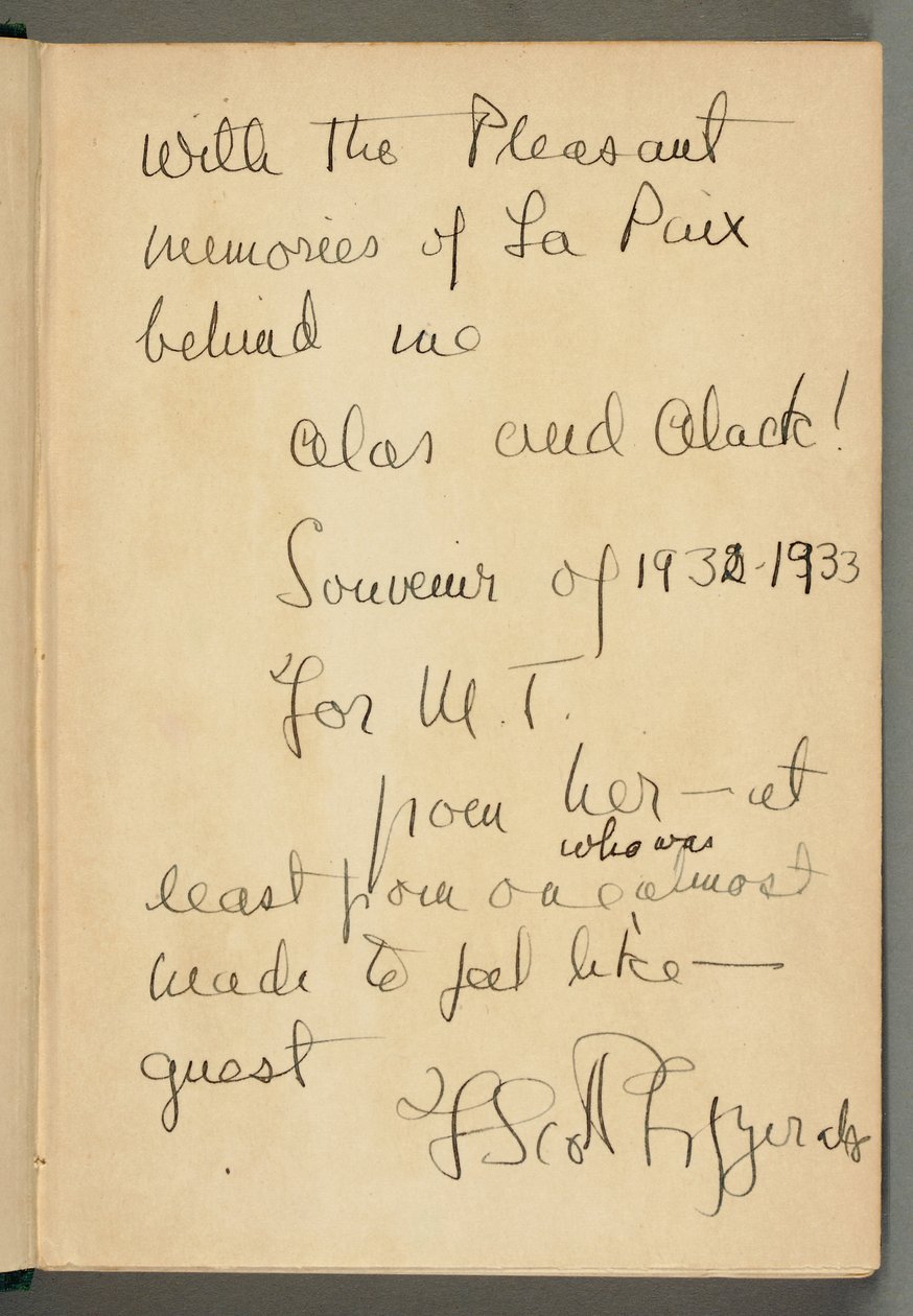 Signed copy of 'The Great Gatsby' by F. Scott Fitzgerald