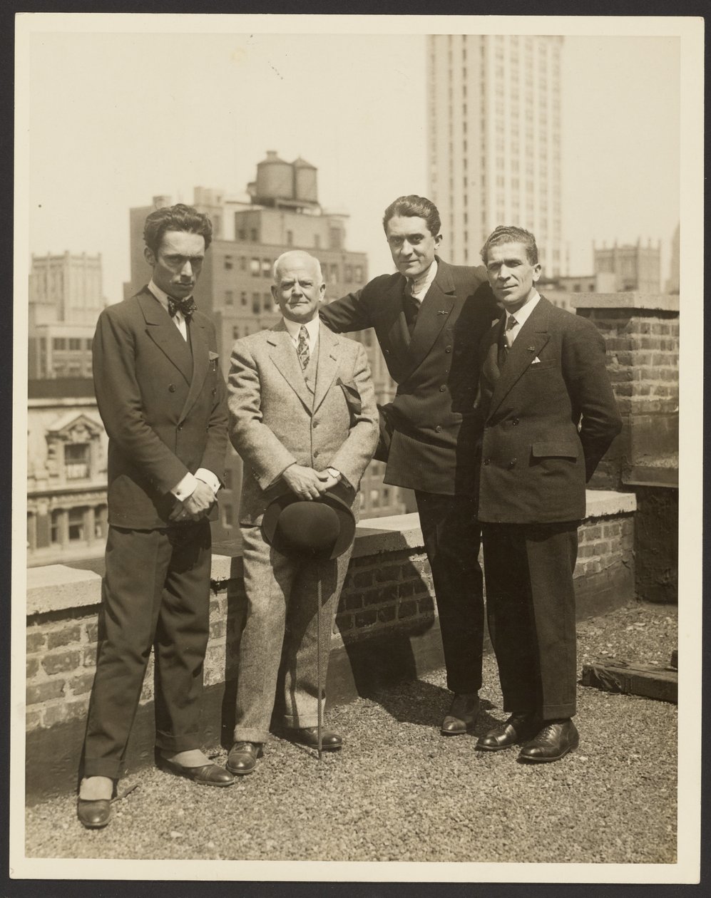 Group Portrait of F. Vecchi, Dr. Brinton, F. Azari, and O.L. Foletti