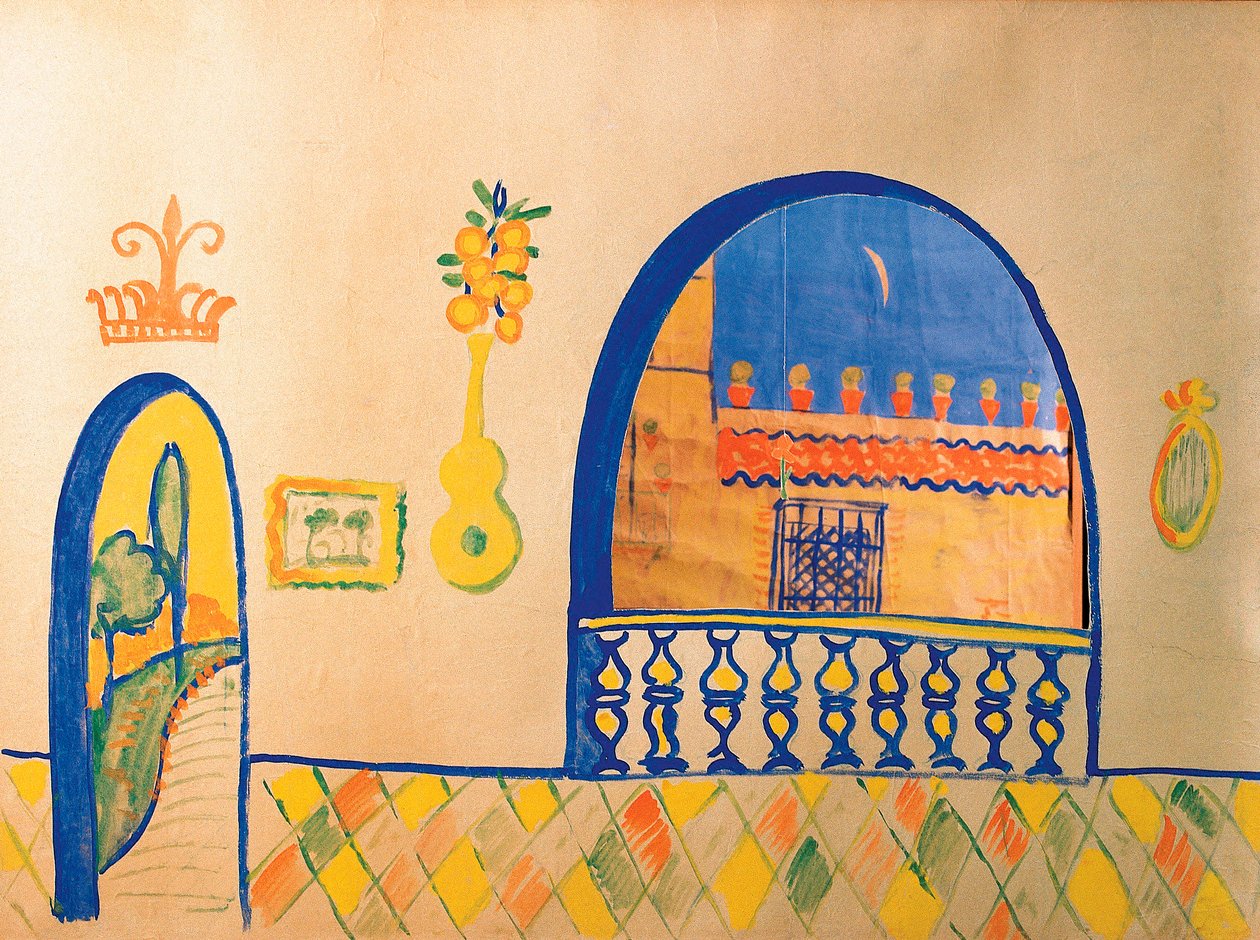 Drawing by Federico Garcia Lorca for the puppet theater decor