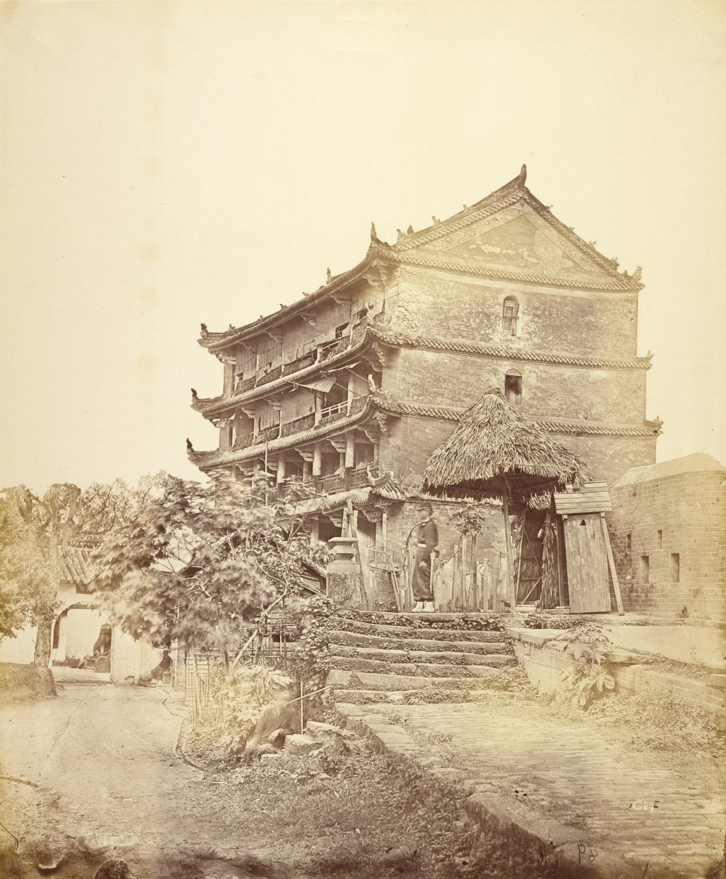 Five-storied Pagoda, Canton, China by Felice Beato